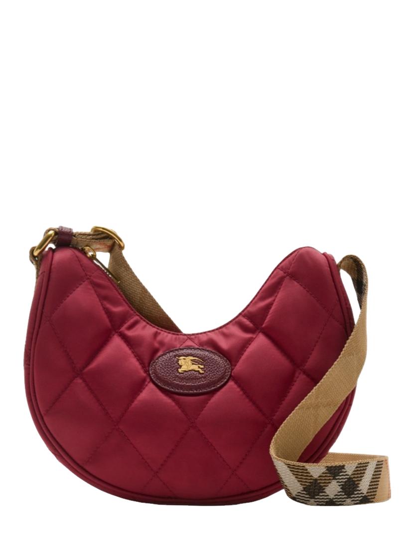 BURBERRY Burberry Mini Shield Check-Pattern Bell Charm Shoulder Bag